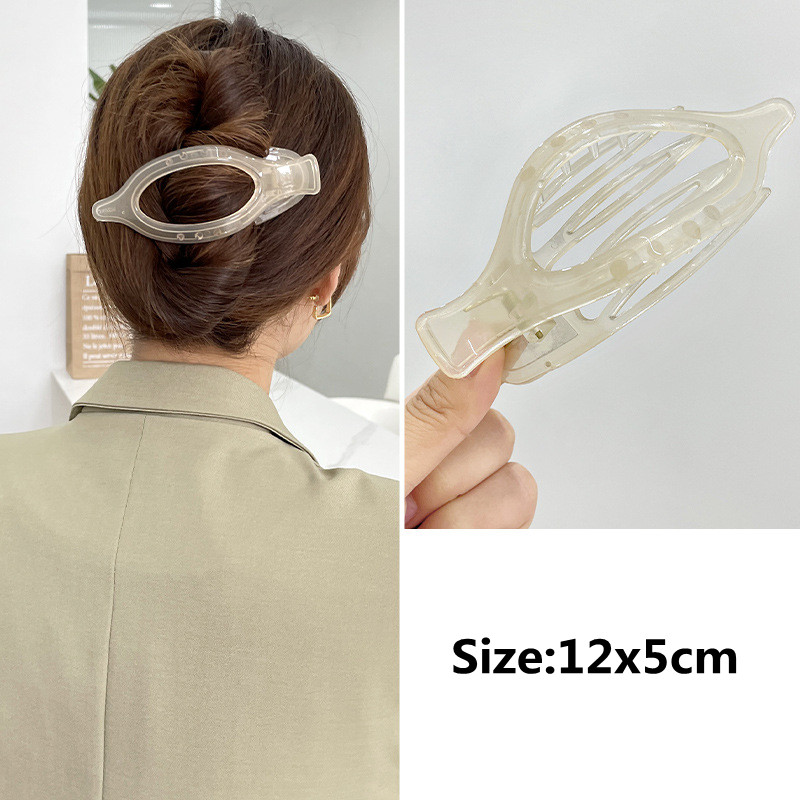 Дамска скоба за коса с голям размер, щипка за коса в цвят бонбон ...