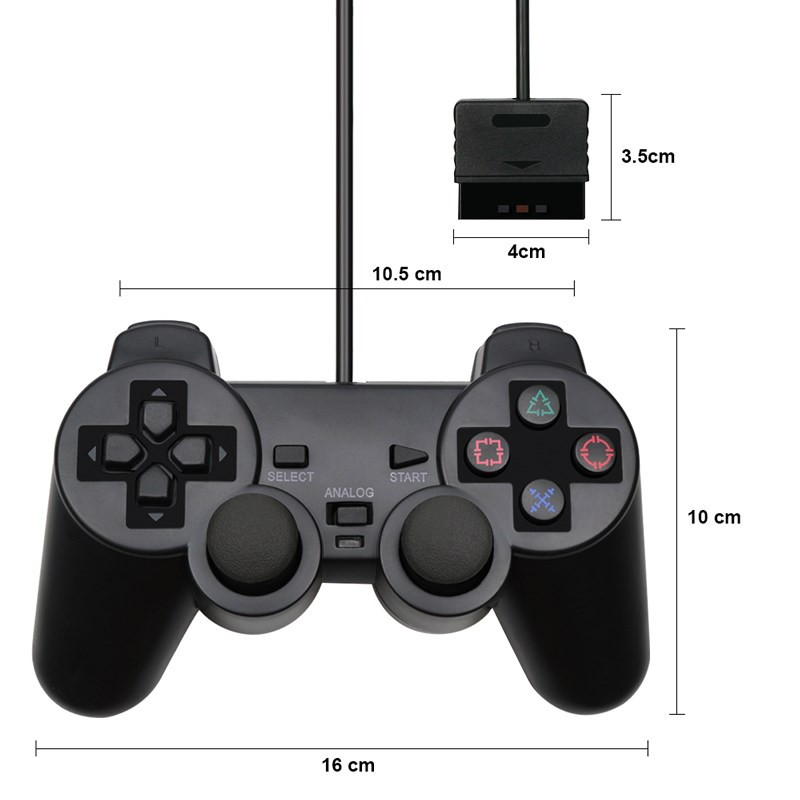 Badu.bg Жичен контролер за PS2 Vibration Motors Геймпад за компютър ...