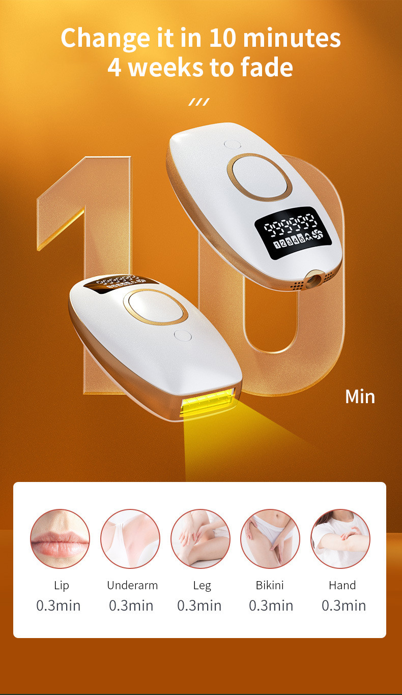 Badu.bg 999999 Светкавичен лазерен епилатор Женски безболезнен IPL пулсиращ светлинен депилатор ...