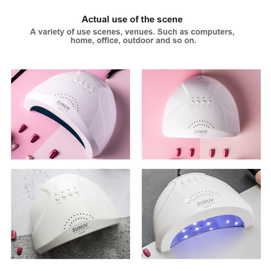 Badu.bg SUNUV SUNone 48W UV лампа Гел сушилня за нокти LED UV светлина за нокти Машина Лампа за ...