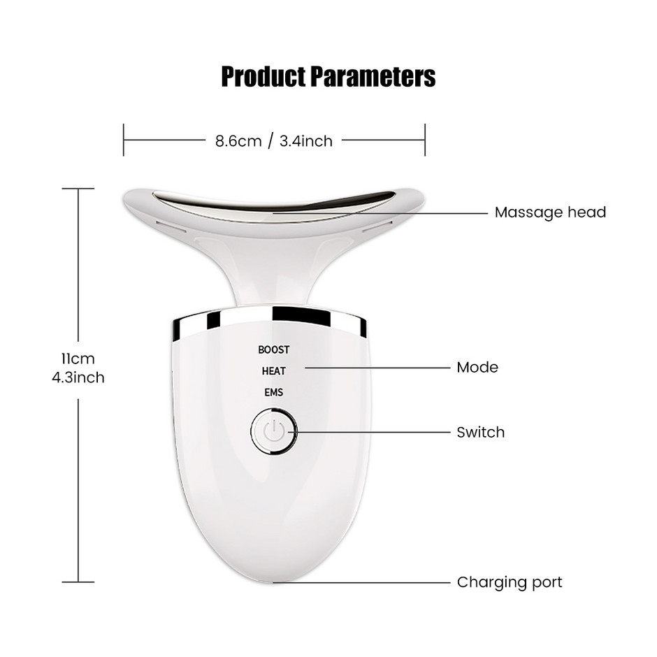 Badu.bg V Line Face EMS Electric Neck Lifting Beauty Massager LED Photon Therapy Face Skin Anti ...