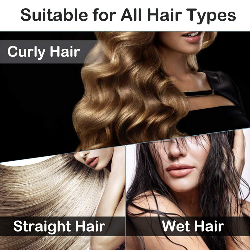 Badu Bg Професионален сешоар Преса за изправяне на коса Маша Гребен Четка с горещ въздух