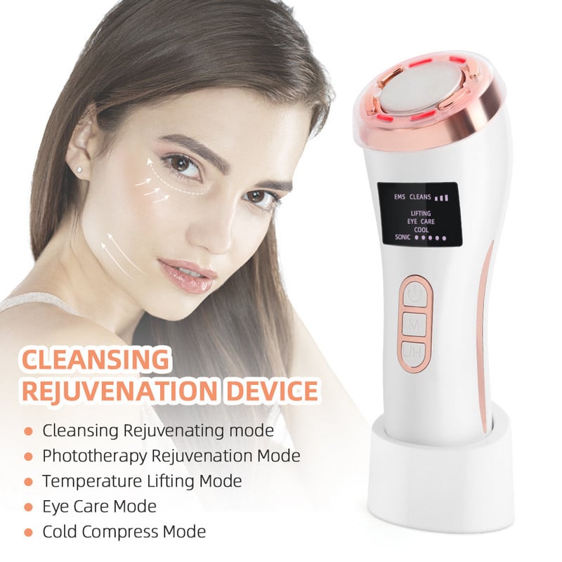 Badu.bg Beauty Hot Cold Facial Massager Handheld LED Photon Skin ...