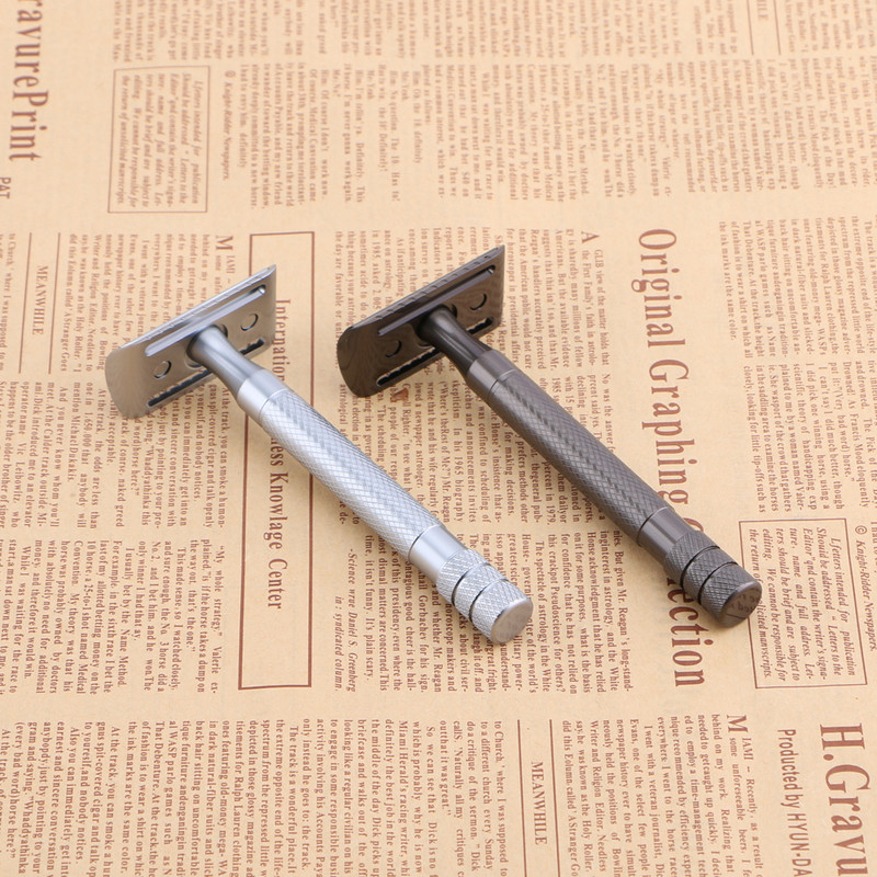 Мъжка самобръсначка Lemonwald с двойно острие безопасна самобръсначка с противоплъзгаща се