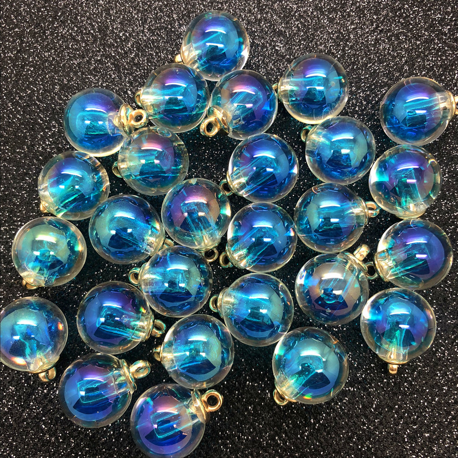 Badu Bg НОВИ Направи си сам 8 БР 16 ММ мини стъклени бутилки с мъниста висулка Орнаменти