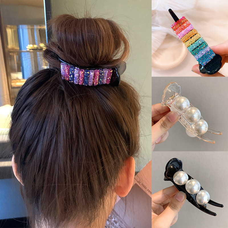 Badu Bg Аксесоари за коса Топка Бижута с глава Перли Фиби Дъга Нокти за коса Дамска щипка за