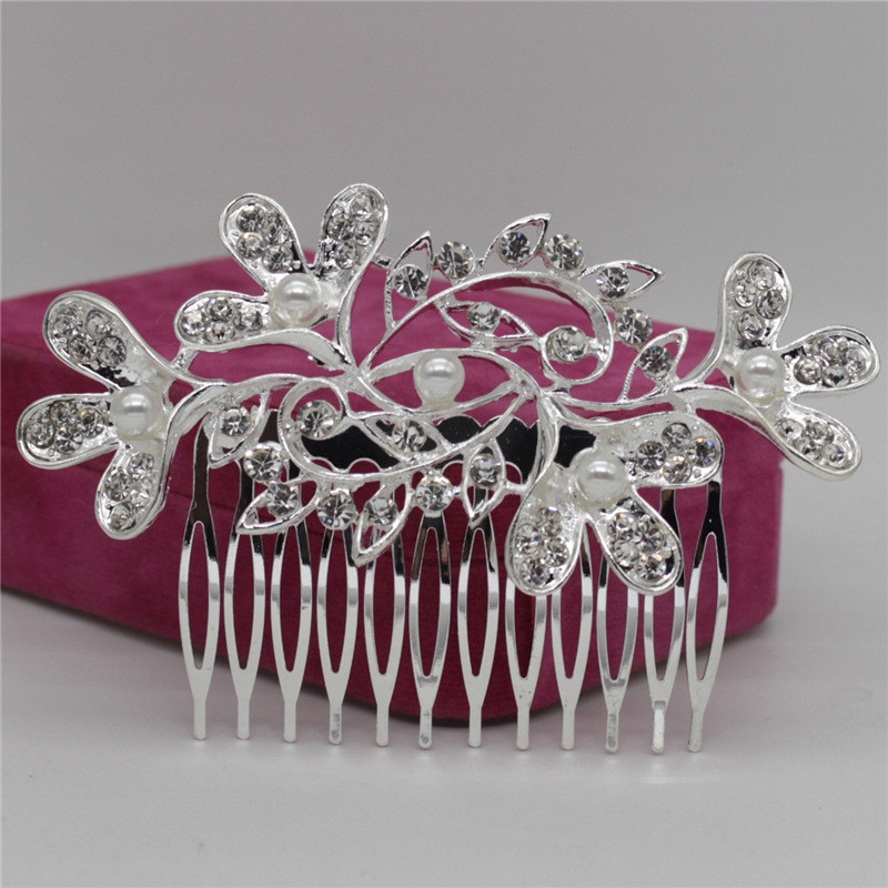 Badu Bg Булчински аксесоари за коса в корейски стил Сребърно покритие от диадема с диадема и