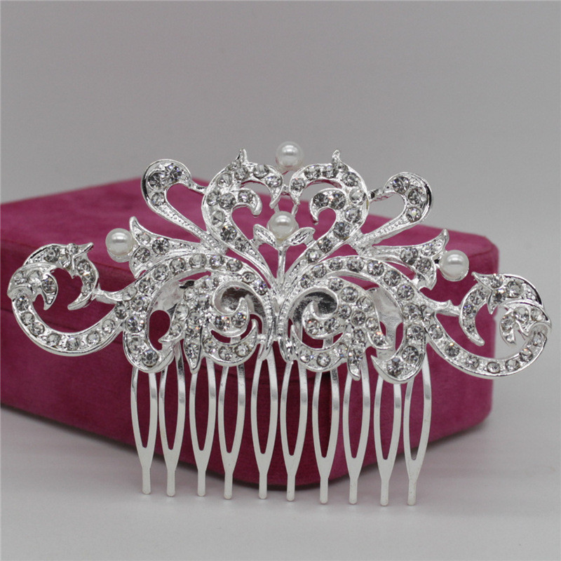 Badu Bg Булчински аксесоари за коса в корейски стил Сребърно покритие от диадема с диадема и