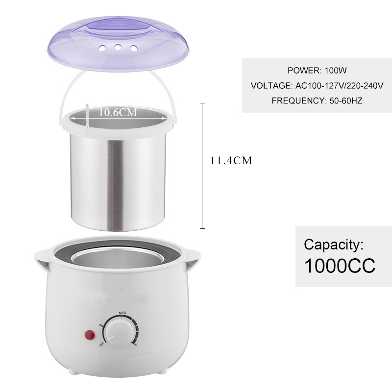 Badu Bg Професионална машина за нагряване на восък 1000cc Wax Pot за жени и мъже Инструмент за
