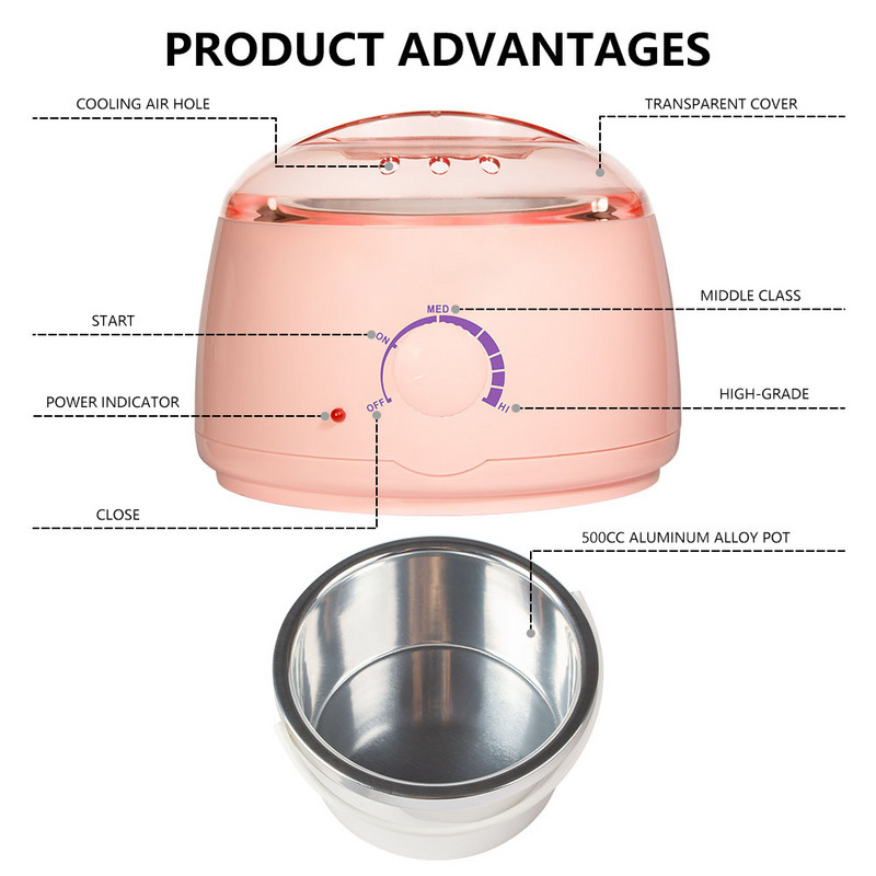 Badu Bg Нагревател за затопляне на восък Calentador Parafina Hair Removal Waxing Kit Машина с