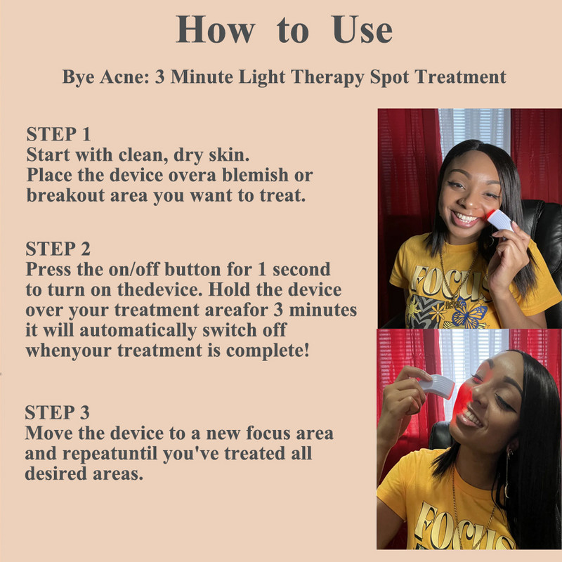 Badu Bg Нова терапия с червена и синя светлина Пръчка за грижа за кожата Масажор за лечение на