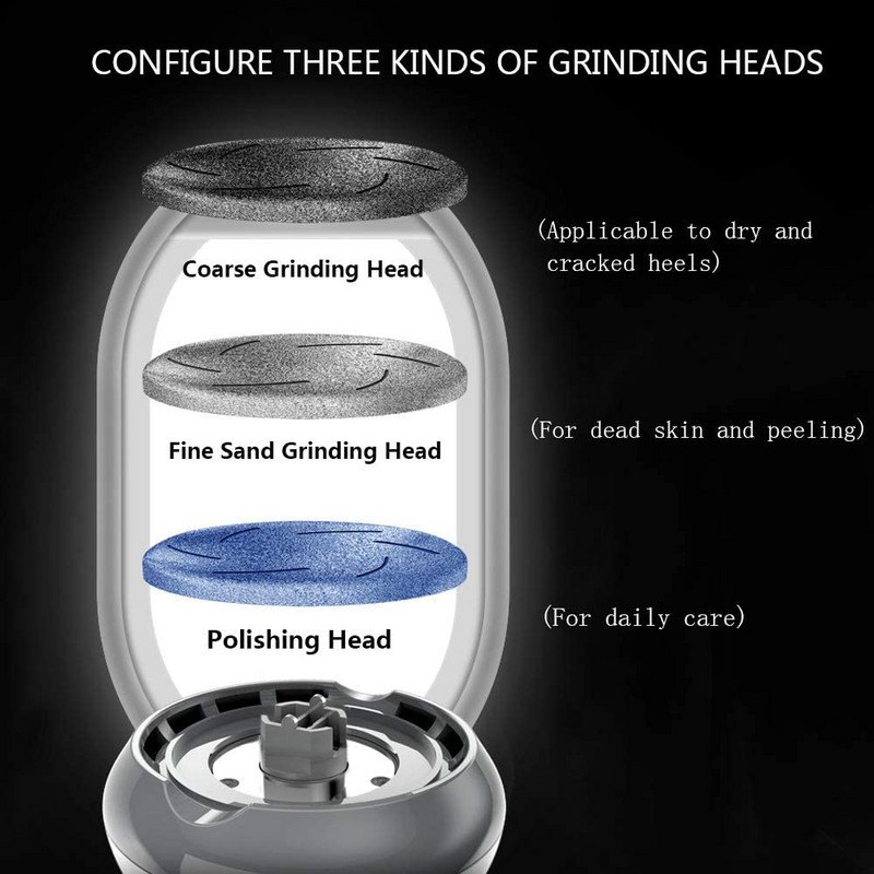 Badu Bg Преносима електрическа вакуумна адсорбционна мелница за крака Електронна пила за крака