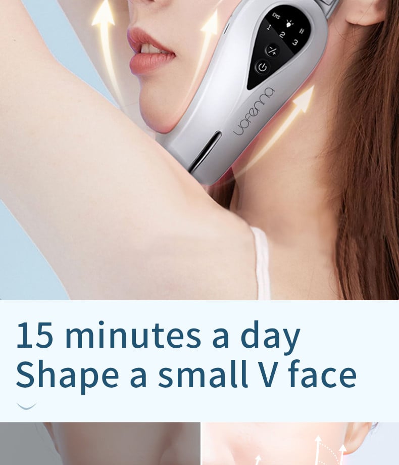Συσκευή ανύψωσης προσώπου EMS Double Chin V Shape Lift Belt LED Photon ...