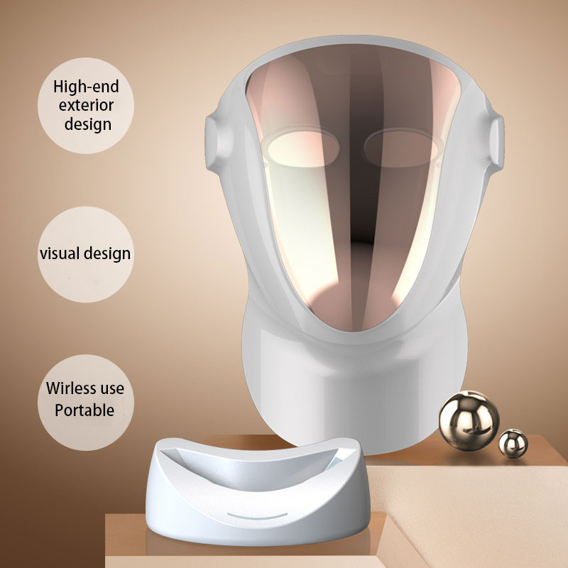 Badu Bg Надстройте 3 цвята Led светлинна терапия маска за лице Акумулаторна корейска грижа за