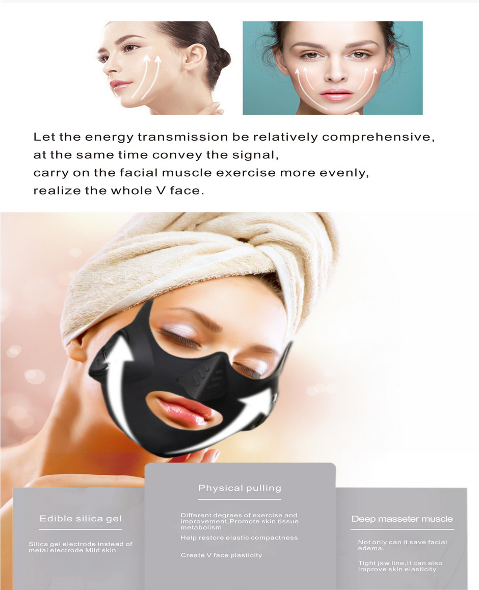 Badu.gr EMS Beauty Instrument Mask Microcurrent Face Lifting Device V ...
