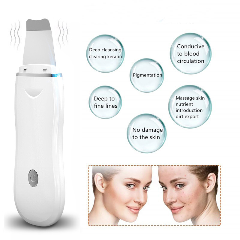 Badu Bg Комплект ултразвуков скрубер за кожа Вибрационна шпатула за лице Премахване на черни