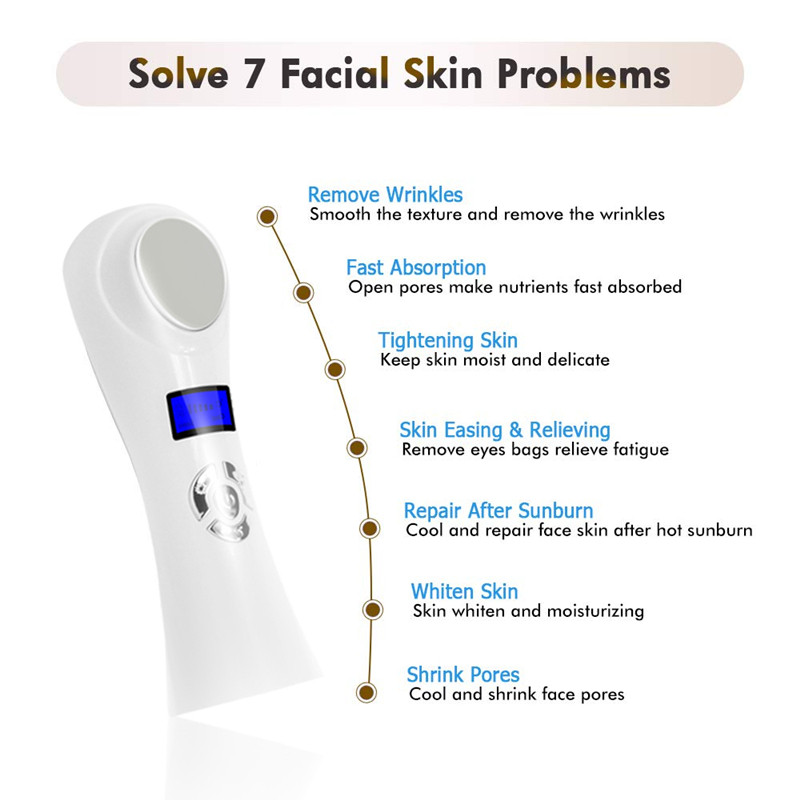 Badu Bg Ултразвукова машина за криотерапия Led горещ и студен чук Лифтинг на лицето Вибрационен