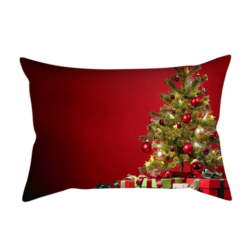 Коледна калъфка за възглавница Червена коледна колекция Калъфка за възглавница Коледни орнаменти
