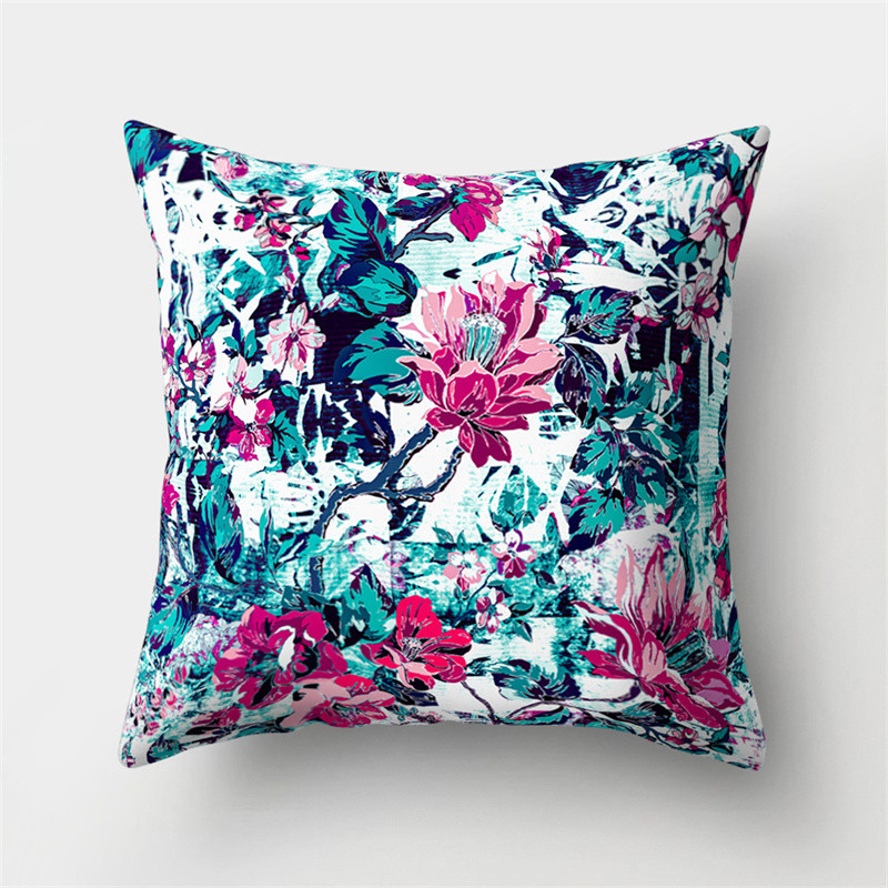 Badu Bg 45x45 см цветни цветя калъфка за възглавница пролет естествени