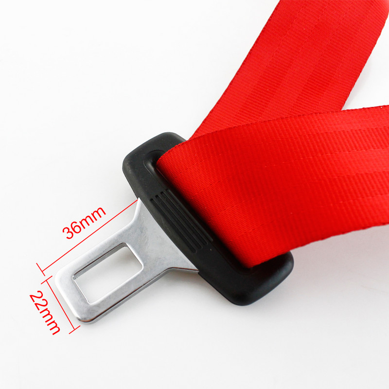 Универсален червен 21 мм 3 точков предпазен колан за кола Удължител на предпазен колан