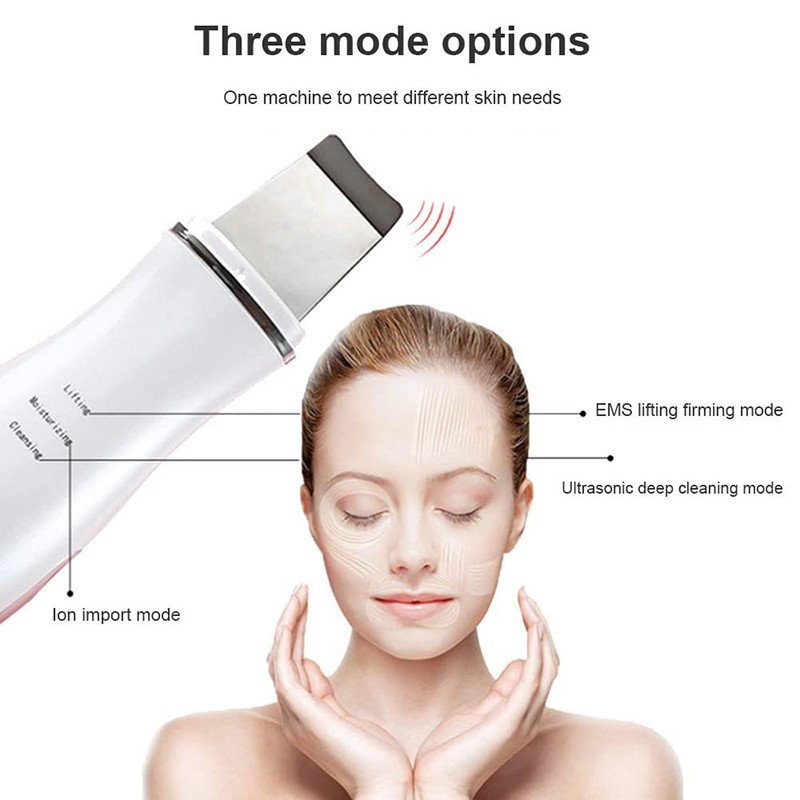 Badu Bg Ултразвуков скрубер Лопата за белене на кожата Йонно средство за отстраняване на черни