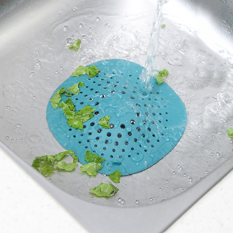 Badu Bg 1pc Кръгла антиблокираща дренажна подложка Силиконова цедка за изтичане на канализация