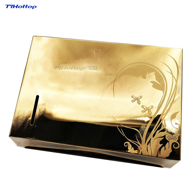 Badu Bg T Gold Butterfly Диспенсър за хартиени кърпи от неръждаема