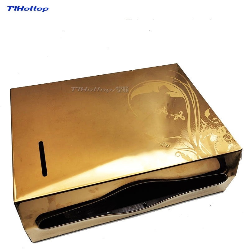 Badu Bg T Gold Butterfly Диспенсър за хартиени кърпи от неръждаема