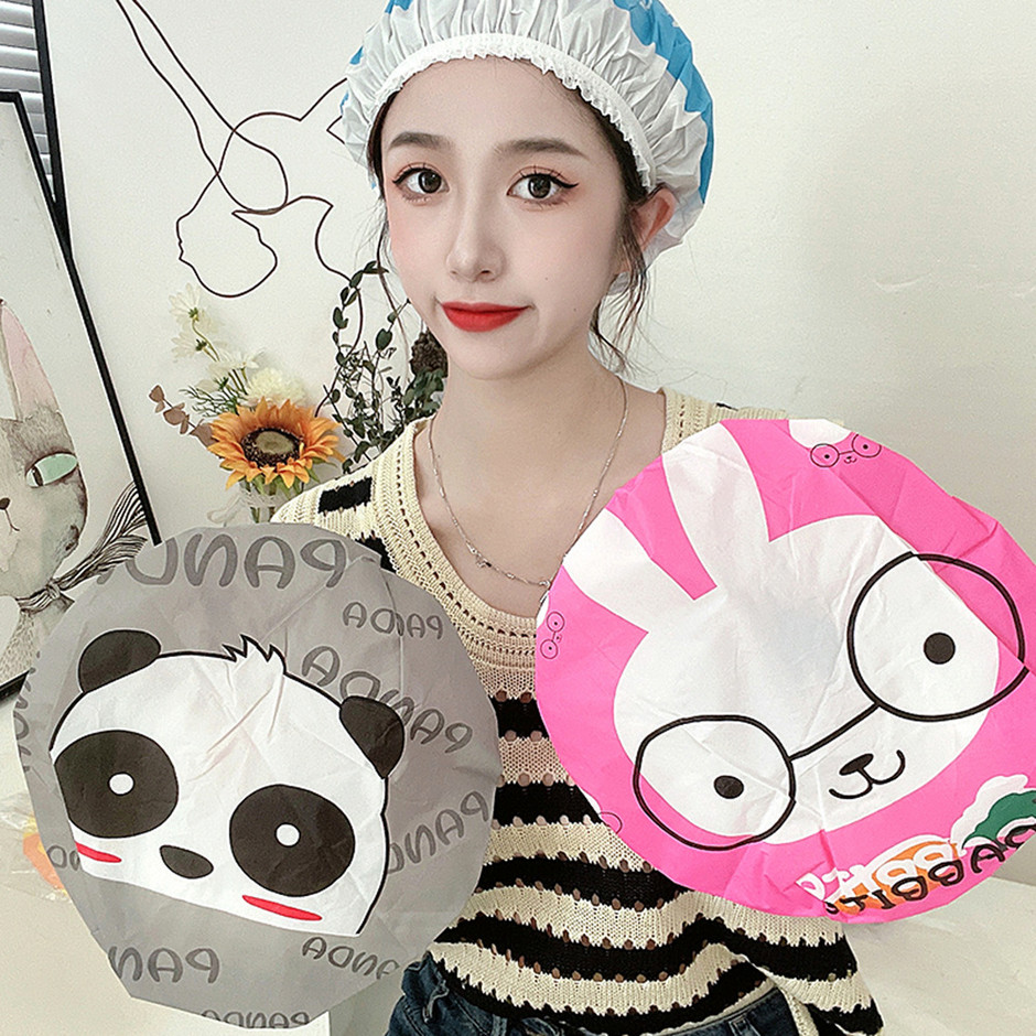 Badu.bg Карикатура на животно Водоустойчива шапка за душ Водоустойчива за жени Шапка за коса за ...