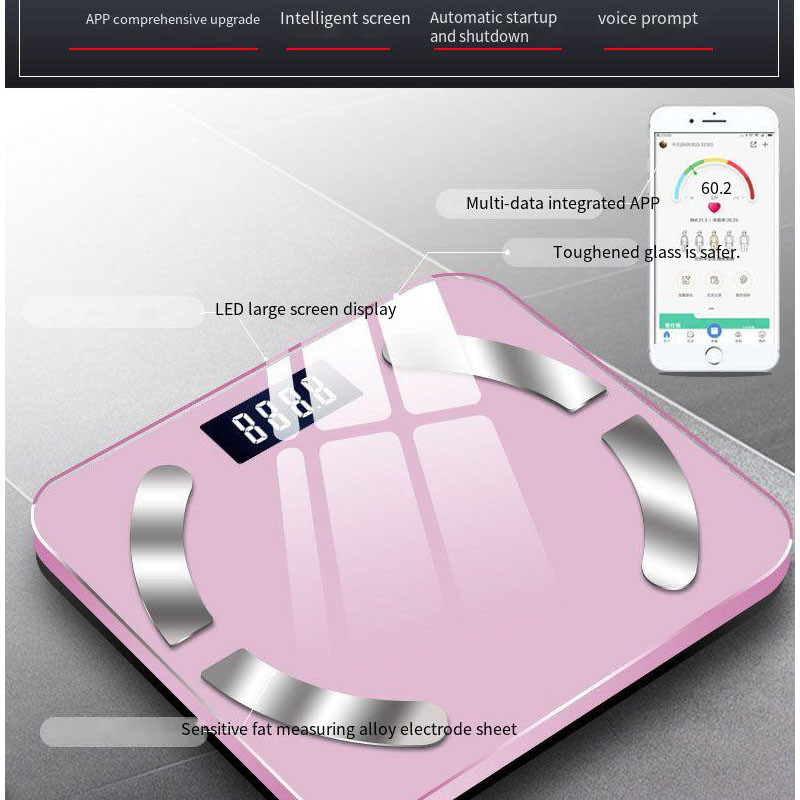 Badu Bg Usb зареждане Здравна везна Интелигентен индекс на телесното
