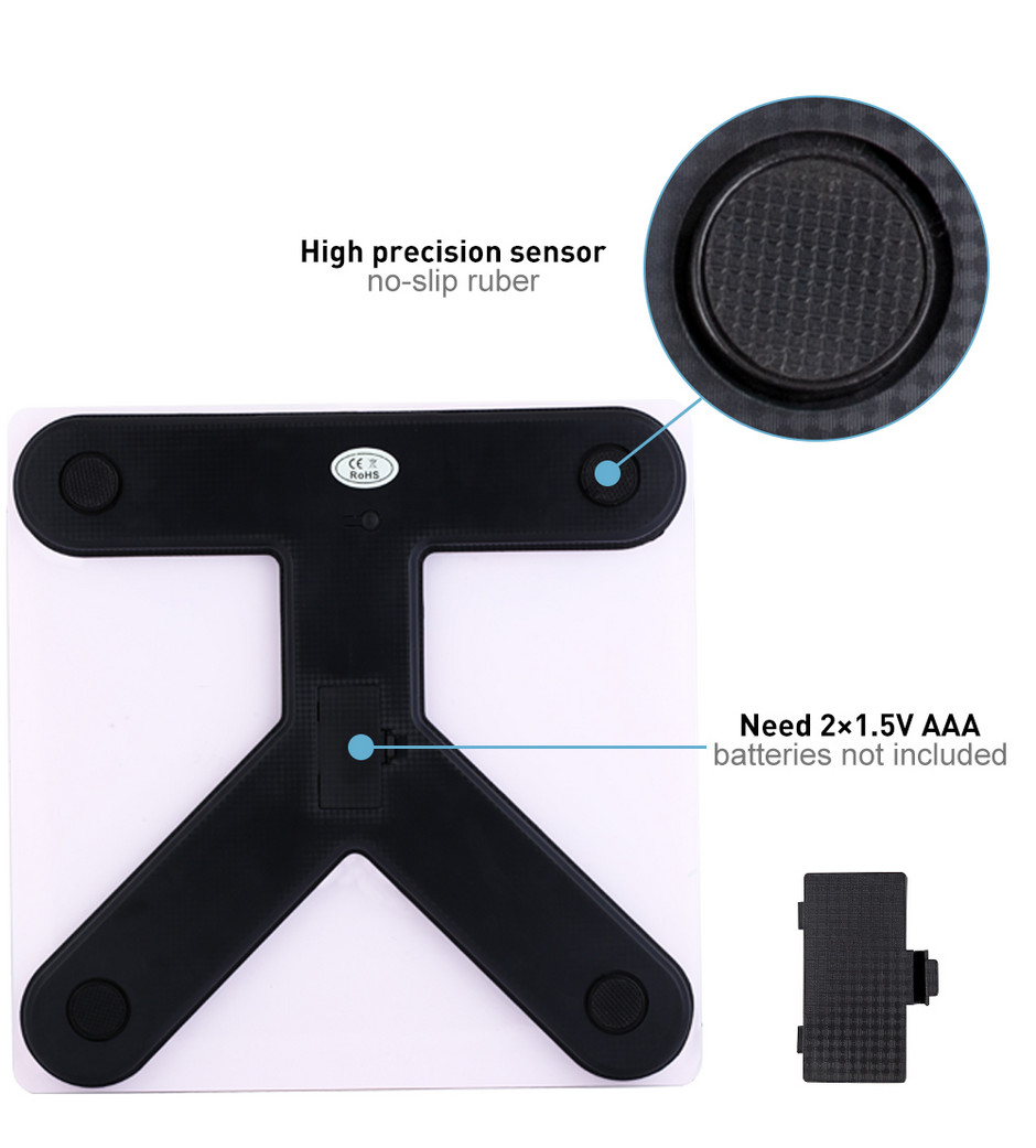 Badu.bg Интелигентна везна Здраве за баня BMI анализатор Тест за влага на телесни мазнини ...