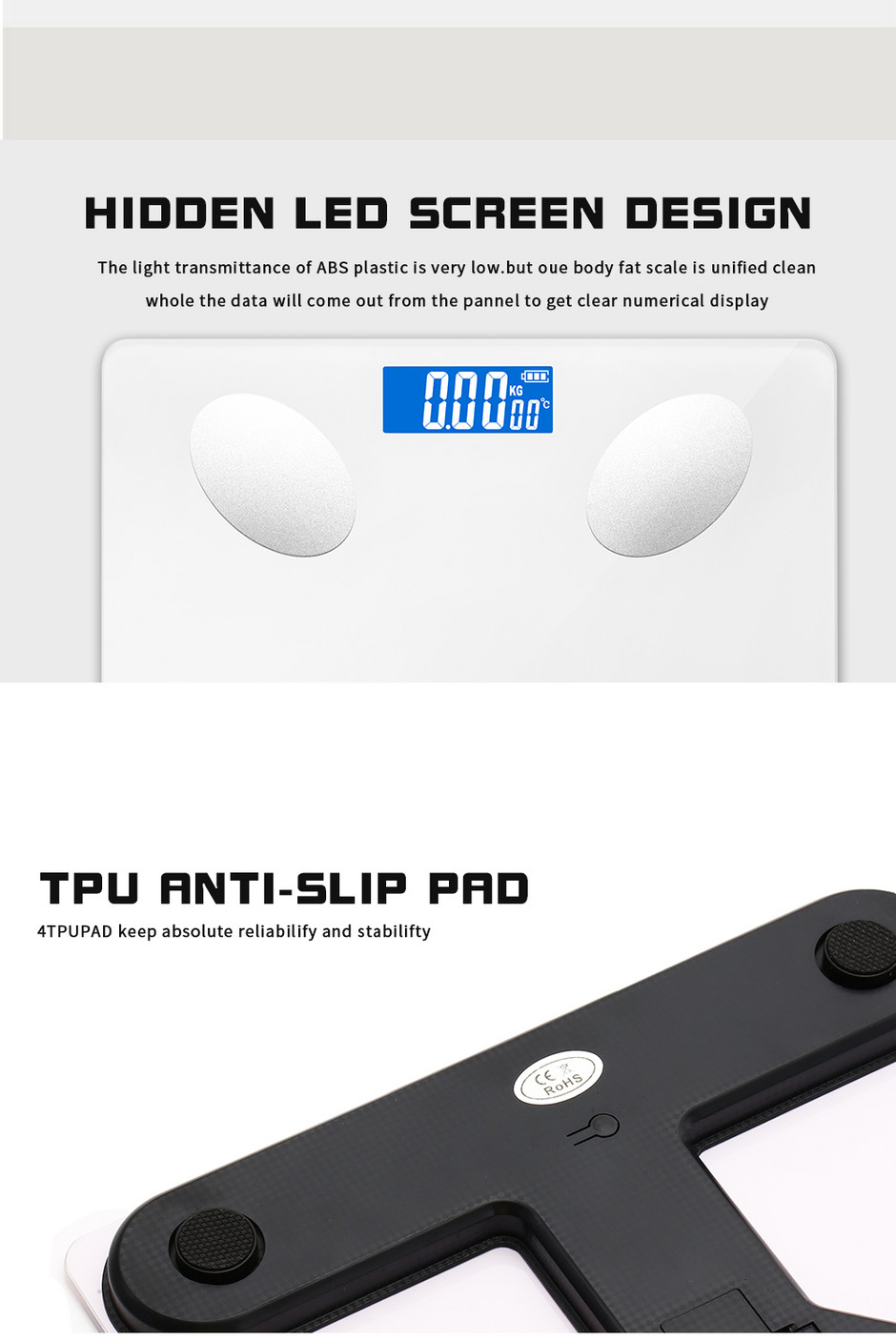 Badu.bg Интелигентна везна Здраве за баня BMI анализатор Тест за влага на телесни мазнини ...