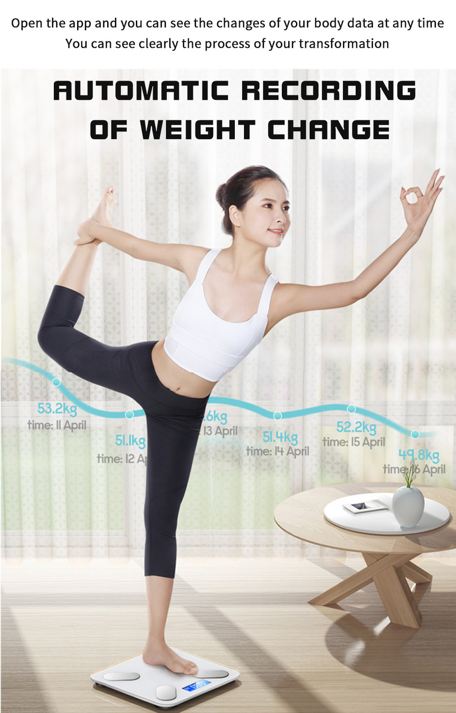 Badu.bg Интелигентна везна Здраве за баня BMI анализатор Тест за влага на телесни мазнини ...