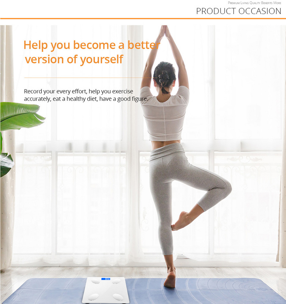 Badu.bg Интелигентна везна Здраве за баня BMI анализатор Тест за влага на телесни мазнини ...