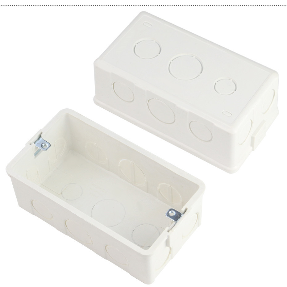 Кутия за стенен монтаж Вътрешна касета Бяла задна кутия 140*80*50 мм за 146 мм*86 мм стандартен ...