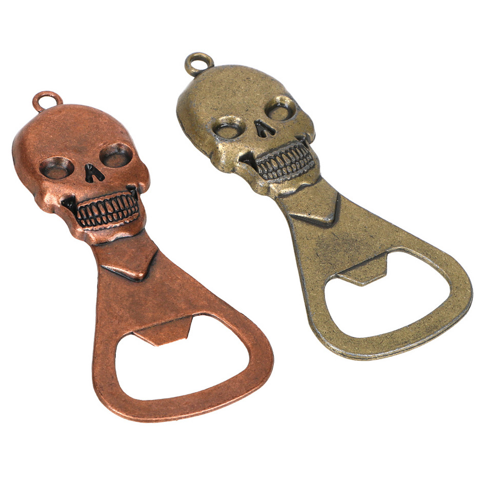 Baduglobal.ro Breloc cu cap de craniu din cupru retro Deschizător de ...