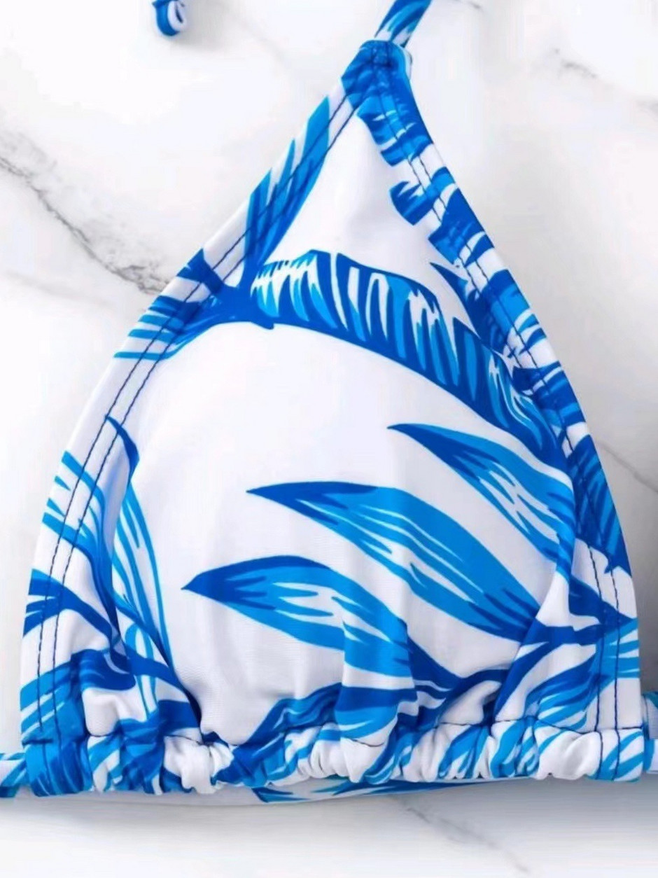 Badu Bg Дамски секси щамповани бикини от две части 2023 летен дамски бански костюм Дамски бански