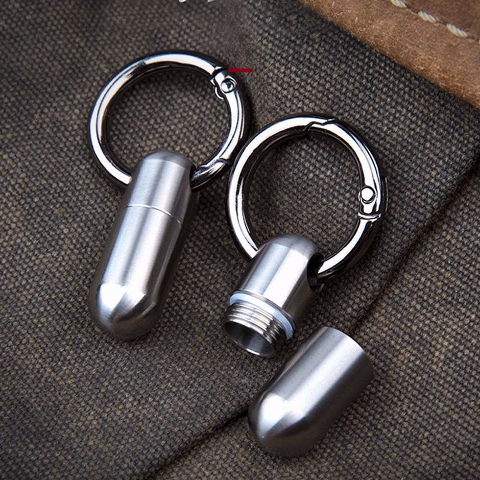 Badu Bg Преносима бутилка с мини уплътнения Водоустойчива кутия Бутилки за лекарства Титаниева