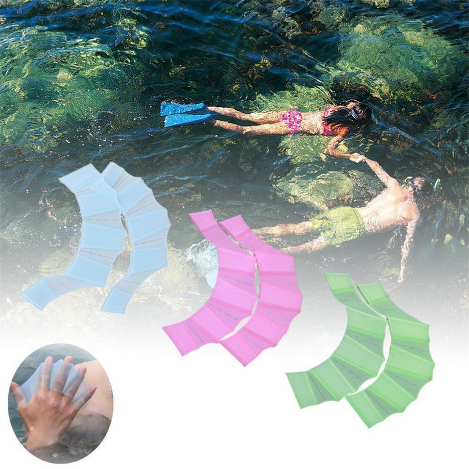 Swimming Finger Fins Learning Swimming Pool Gear Finger Wearing Hand ...