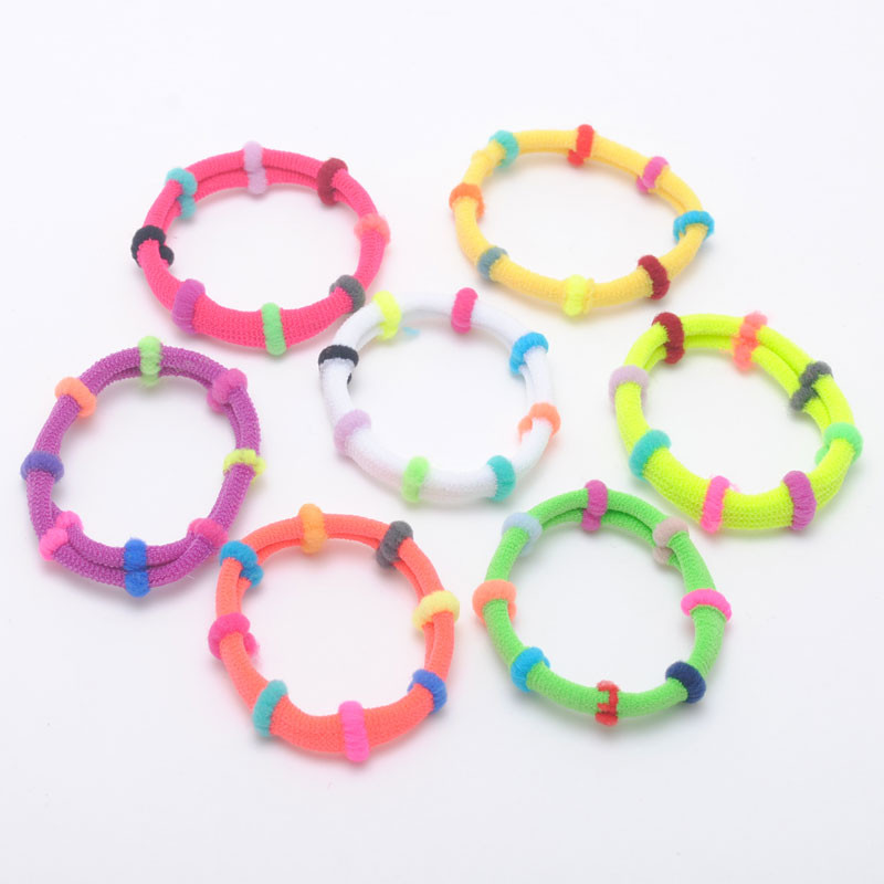 Badu Bg 50 бр Цветни аксесоари за коса за момичета Сладък пръстен от дъвка за коса за бебета