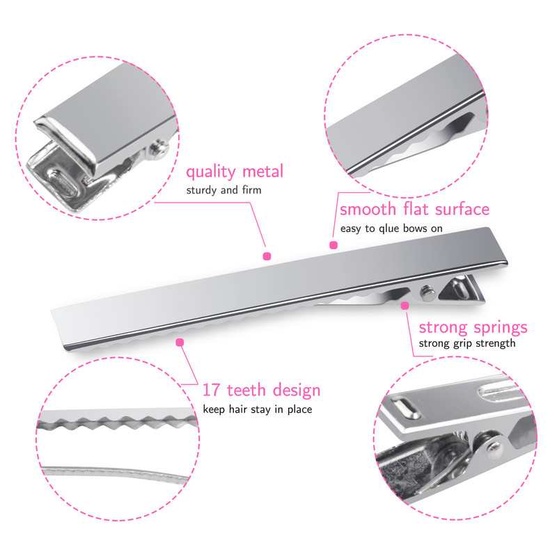 Badu.gr 50 τμχ Μεταλλικά κλιπ για μαλλιά αλιγάτορα για DIY κοσμήματα Εργαλεία στυλ μαλλιών ...