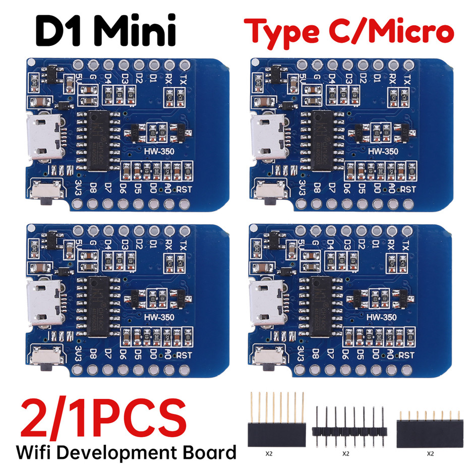 Badu.gr D1 Mini ESP8266 ESP-12F CH340G V2 USB WeMos D1 Mini WIFI ...