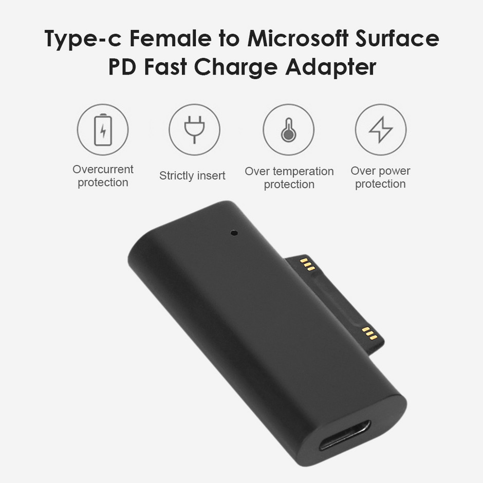 Badu.bg За Microsoft Surface Pro 3-6 Go USB C PD Fast Charging Plug Converter for Surface Book ...