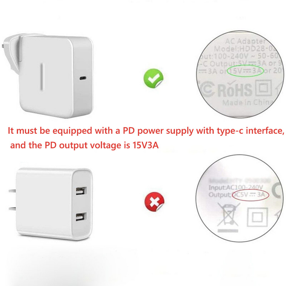 Badu.bg За Microsoft Surface Pro 3-6 Go USB C PD Fast Charging Plug Converter for Surface Book ...