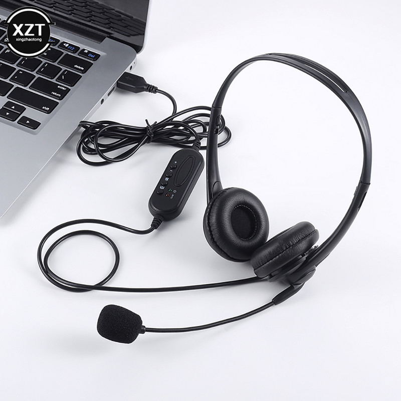 Badu Bg 3 5 мм Usb кабелна слушалка за кол център Офис компютърна