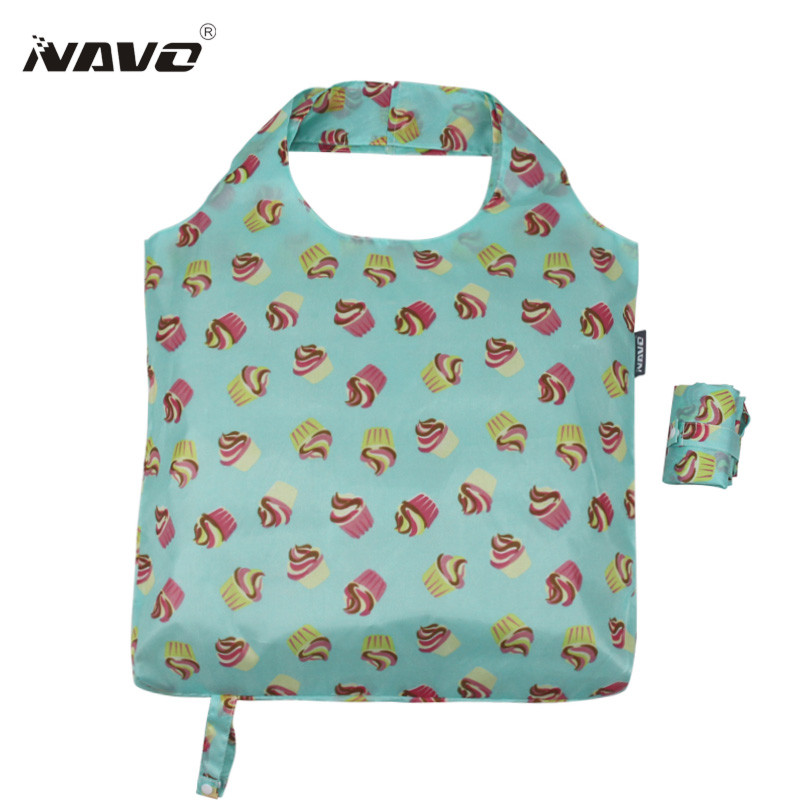 Badu Bg Navo Дамска пазарска чанта за многократна употреба Сгъваема чанта Моден печат на цветя