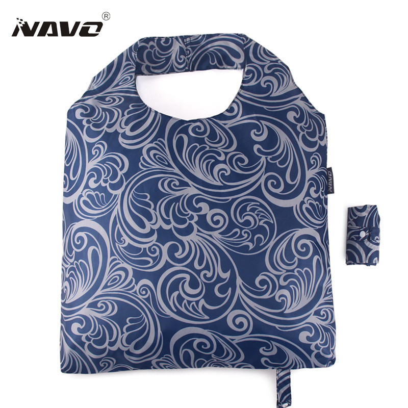 Badu Bg Navo Дамска пазарска чанта за многократна употреба Сгъваема чанта Моден печат на цветя