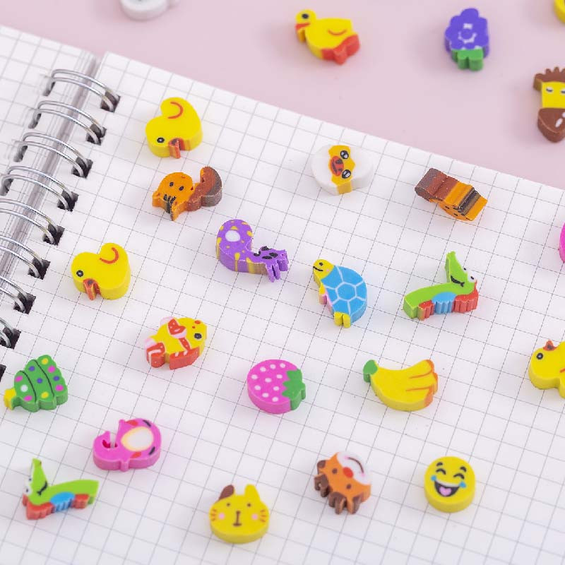 Badu Bg 50 бр лот Детски мини гуми Kawaii Животински плодове Коледа