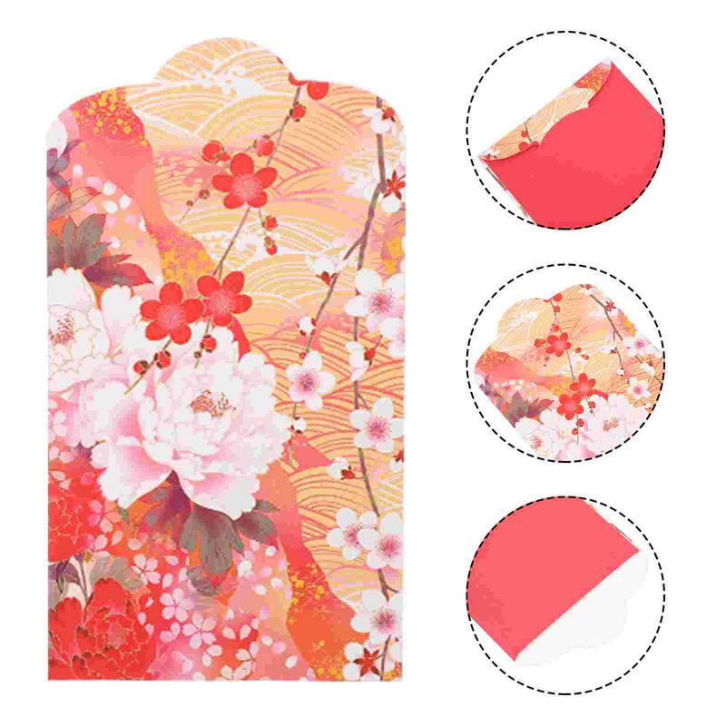 Badu Bg 30 бр Малък червен плик в японски стил новогодишни пликове китайски декор чанта за