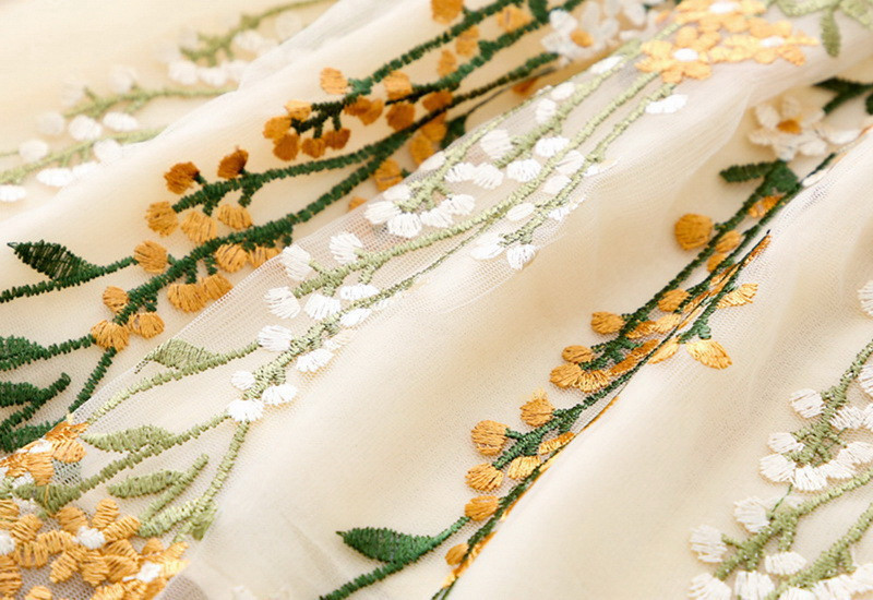 Badu Bg Рокля за момичета с бродерия лятна нова флорална марля детски рокли за принцеси